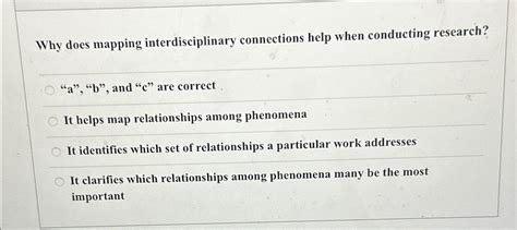 solved why does mapping interdisciplinary connections help