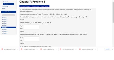 Solved Chapter 7 Problem 6 Chapter7 Problem 6 User Settings