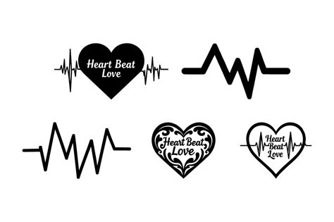 Valentine's Day Heart Beat Love Vector Graphic by sahamilon125 · Creative Fabrica