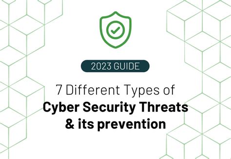 2023 Guide — 7 Different Types Of Cyber Security Threats And Its Prevention By Ecf Data Llc
