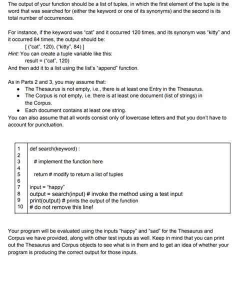 Solved Part 4 Implementing The Solution In Python Summary