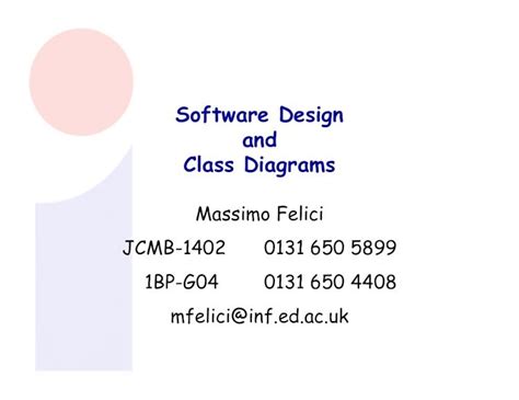 Pdf Software Design And Class Diagrams · An Inheritance Link