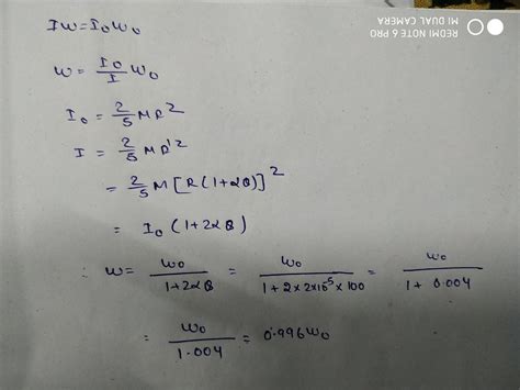 A B C D A Uniform Solid Brass Sphere Is Rotating With
