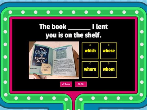 B Defining And Non Defining Relative Clauses Gameshow Quiz