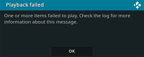 how to fix kodi playback failed error