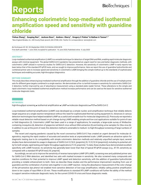 Pdf Enhancing Colorimetric Loop Mediated Isothermal Amplification Speed And Sensitivity With
