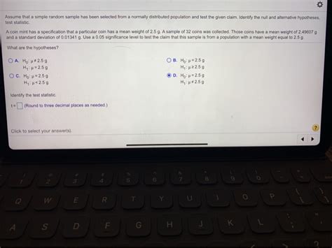 Solved Assume That A Simple Random Sample Has Been Selected
