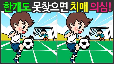 【다른그림찾기】한개도 못찾으면 치매 의심 두뇌건강 키워주는 두뇌운동 인지력 집중력 관찰력 기억력 강화 두뇌게임【틀린그림찾기