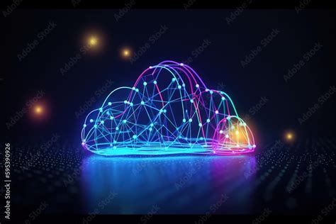 Cloud Networking Automation Cloud Managed Ai Generated Art For Business And Technology Stock