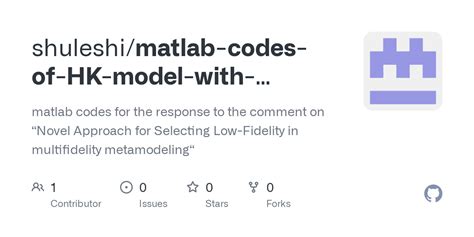 GitHub Shuleshi Matlab Codes Of HK Model With Examples Matlab Codes For The Response To The