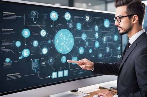Premium Photo Business Process Management And Automation Concept With A Workflow Flowchart On