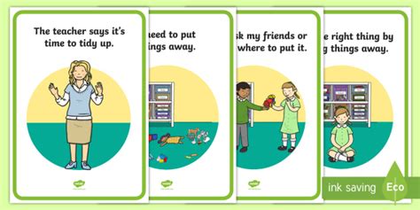 Tidy Up Time Social Situation Posters
