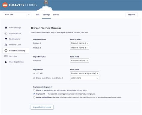 Explore Gravity Forms Conditional Pricings Secret Bulk Importer