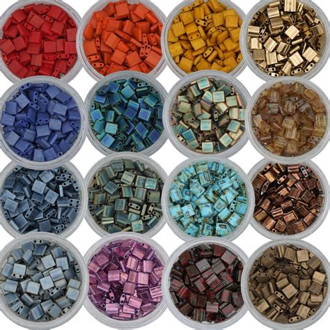 Metallic Tila Beads Miyuki Tila Bead Colors Tila Tile Beads