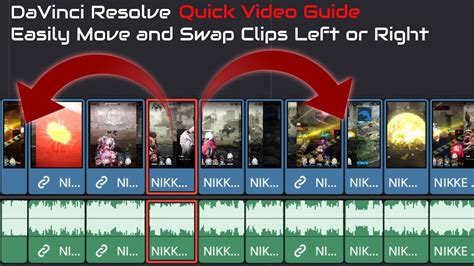 Davinci Resolve Move Swap Clips Easily Left And Right Quick Video Guide YouTube