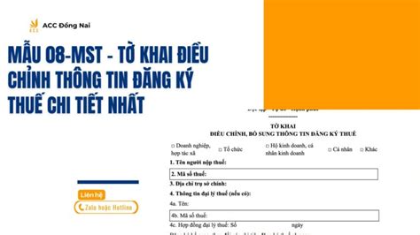 Mẫu 08 Mst Tờ Khai điều Chỉnh Thông Tin đăng Ký Thuế Chi Tiết Nhất