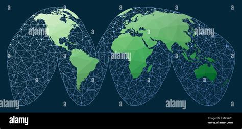 Illustration Of Global Network Interrupted Homolosine Projection