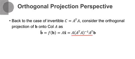 Least Squares Problem And Orthogonal Projection Datalattes It Blog