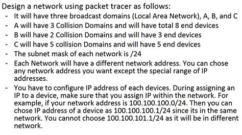 Solved Design A Network Using Packet Tracer As Follows It Chegg