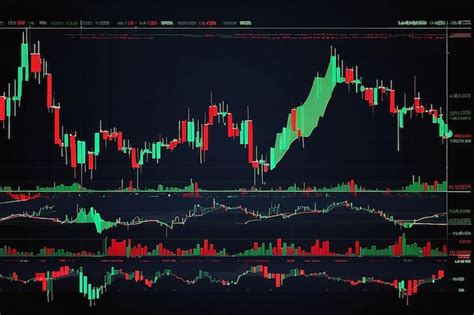 premium photo technical price graph and indicator red and green