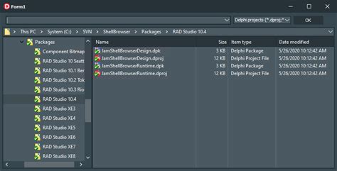 Creating Custom File Dialogs Shellbrowser Delphi Components