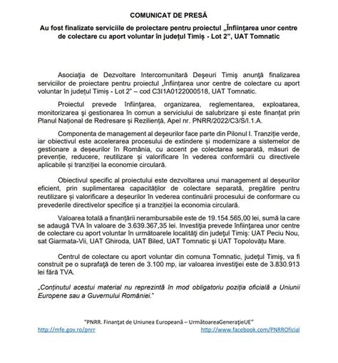 Au Fost Finalizate Serviciile De Proiectare Pentru Proiectul