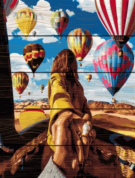 Картина по номерам на дереве. Rainbow Art "Следуй за мной. Воздушные ...