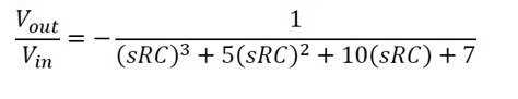 simulation trouble calculating transfer function of 3rd order rc