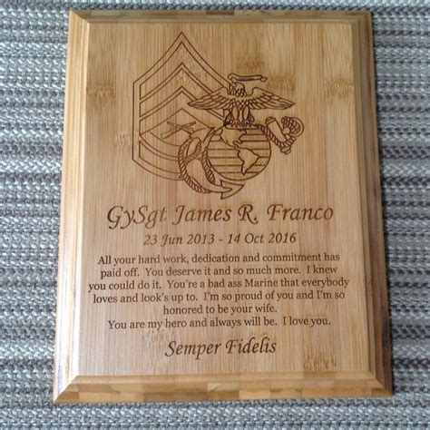 Usmc Going Away Plaque Etsy