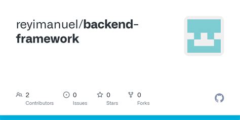 Github Reyimanuelbackend Framework