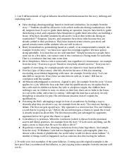 Love Is A Fallacy 1 Docx 1 List 8 Different Kinds Of Logical Fallacies Described And