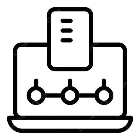 Laptop Outline Vector Hd Images Laptop Vpn Icon Outline Vector Isolated Number Factor Png