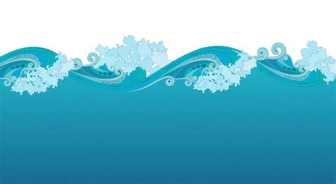 Premium Vector Waves Seamless Pattern