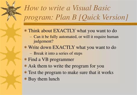 ppt introduction to visual basic powerpoint presentation free