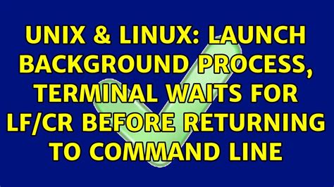 unix and linux launch background process terminal waits for lf cr