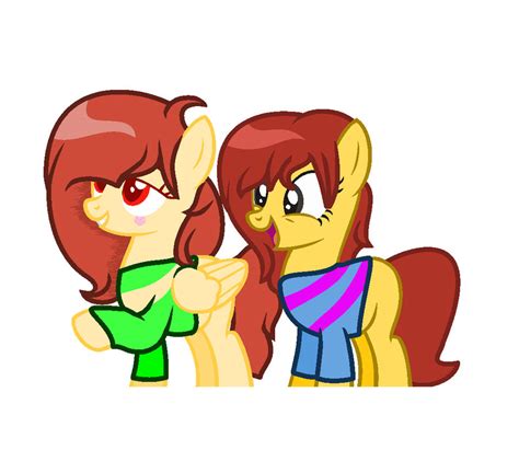 Mlp Chara And Frisk Run Through By Epicemmag On Deviantart