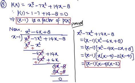 Icse Maths Solutions Class 10 Factor Theorem Factorization