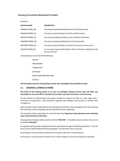 Drawing And Document Numbering Procedure Pdf