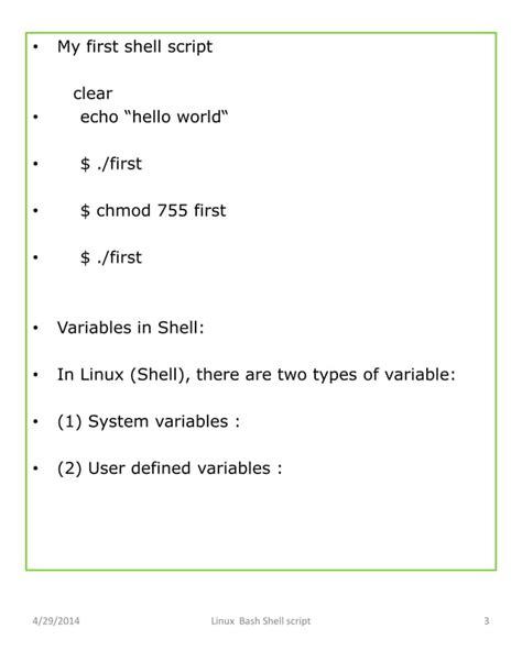 Bash Shell Scripting Pptx Operating Systems Computer Software And Applications