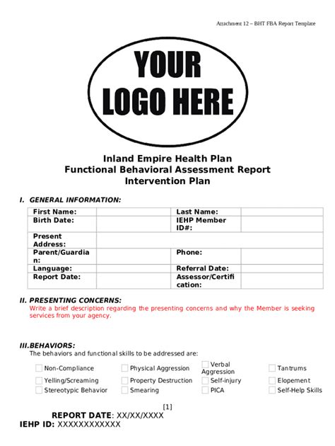 Aba Fba Report Template Word Doc Template Pdffiller