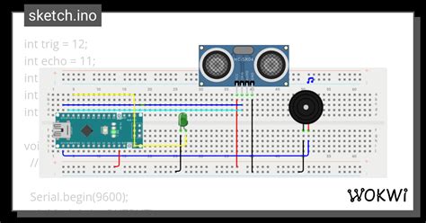 Sensor Ultrasonico Encendido Led Wokwi Esp32 Stm32 Arduino Simulator