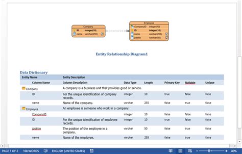 Keep Data Dictionary In Sync With Entity Relationship Diagram