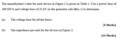 Solved Ouestion 3 20 Marks Figure 2 A Single Line Diagram