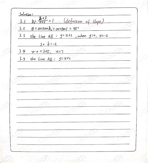 Solved 3 1 Calculate The Gradient Of The Line Ab 3 2 Calculate The Size Of θ 3 3 Determine