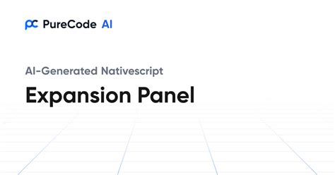 implement nativescript expansion panel using ai