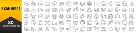 Premium Vector Ecommerce Line Icons Collection Big Ui Icon Set In A Flat Design Thin Outline