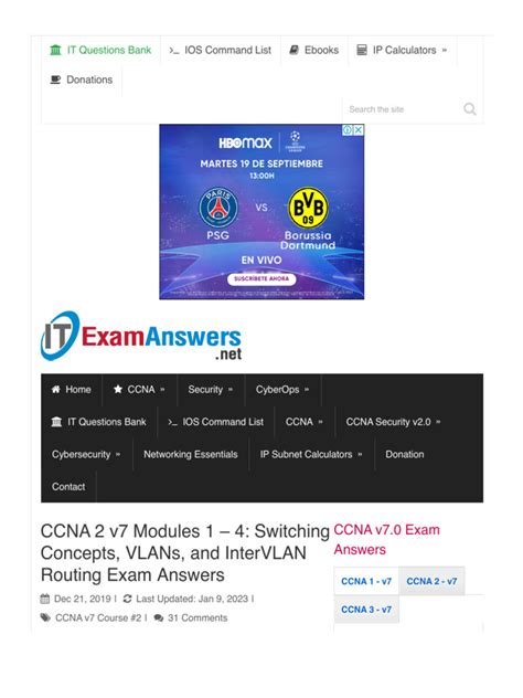 Ccna 2 V7 Modules 1 4 Switching Concepts Vlans And Intervlan Routing Exam Answers Pdf