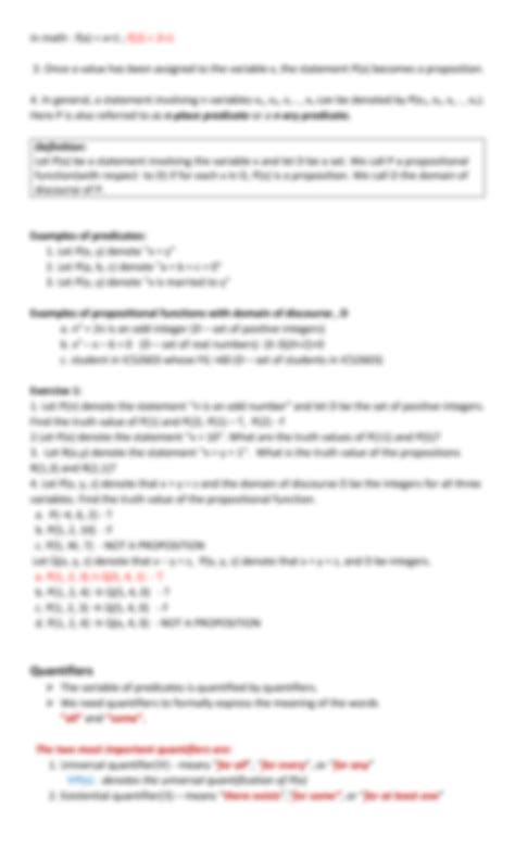 SOLUTION Logic And Proofs Equivalences Quantifiers And Validity Icsa Studypool