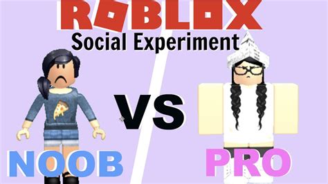 Noob VS Pro ROBLOX Social Experiment YouTube