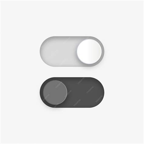 Premium Vector 3d Toggle Switch Buttons On And Off Icon In Black And White Colors Or Set Of